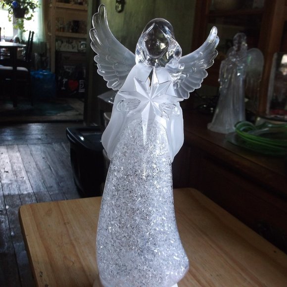 None | Accents | Hard Plastic Battery Operated Angel Figure | Poshmark